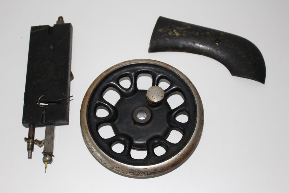 Antique Sewing Machine Hand Wheel Back Cover Nose Face Needle Bar Parts