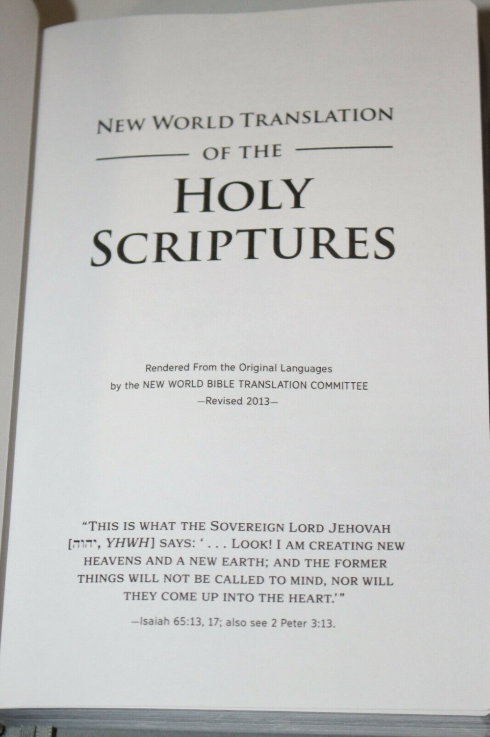 Holy Scriptures Bible New World Translation Watch Tower Gray Leather-LDS