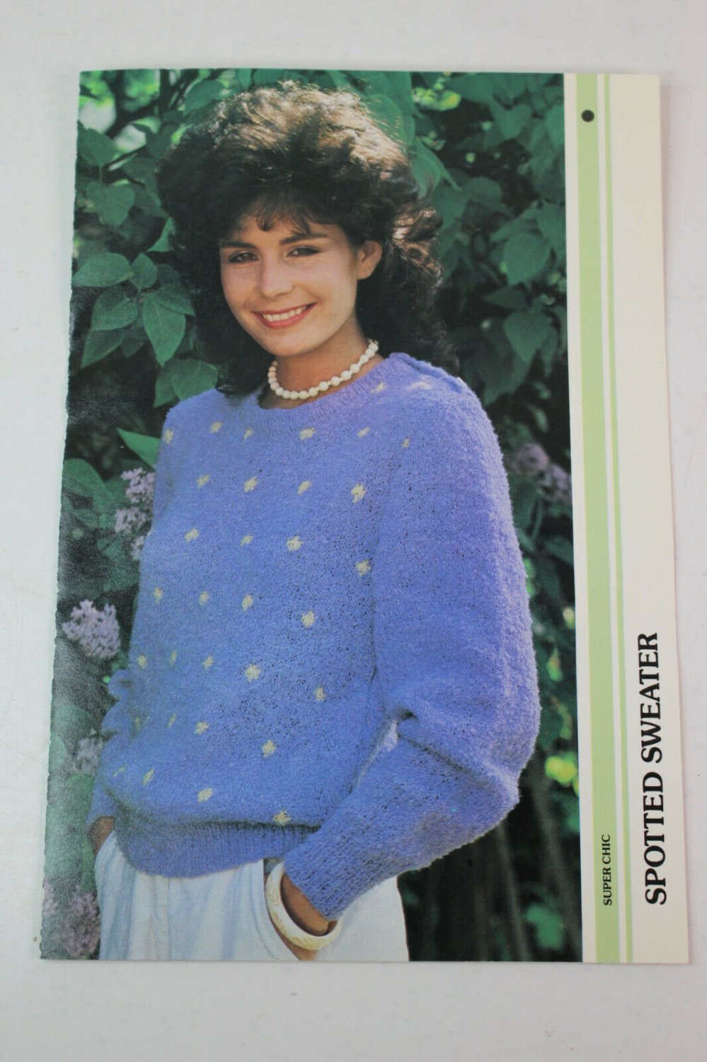 Spotted Sweater Knitting Pattern Leaflet by Simply Beautiful Knitting 1987