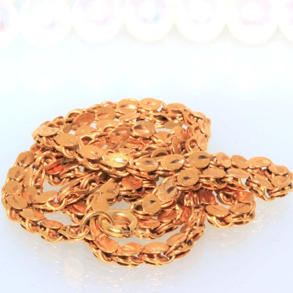 Vintage 21k Yellow gold Middle Eastern Arabic diamond cut link chain ...