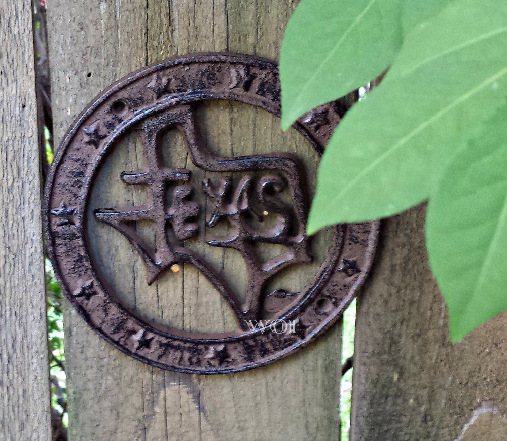 Distressed Metal Texas State Crest USA Star Wreath Wall Plaque Hanging ...