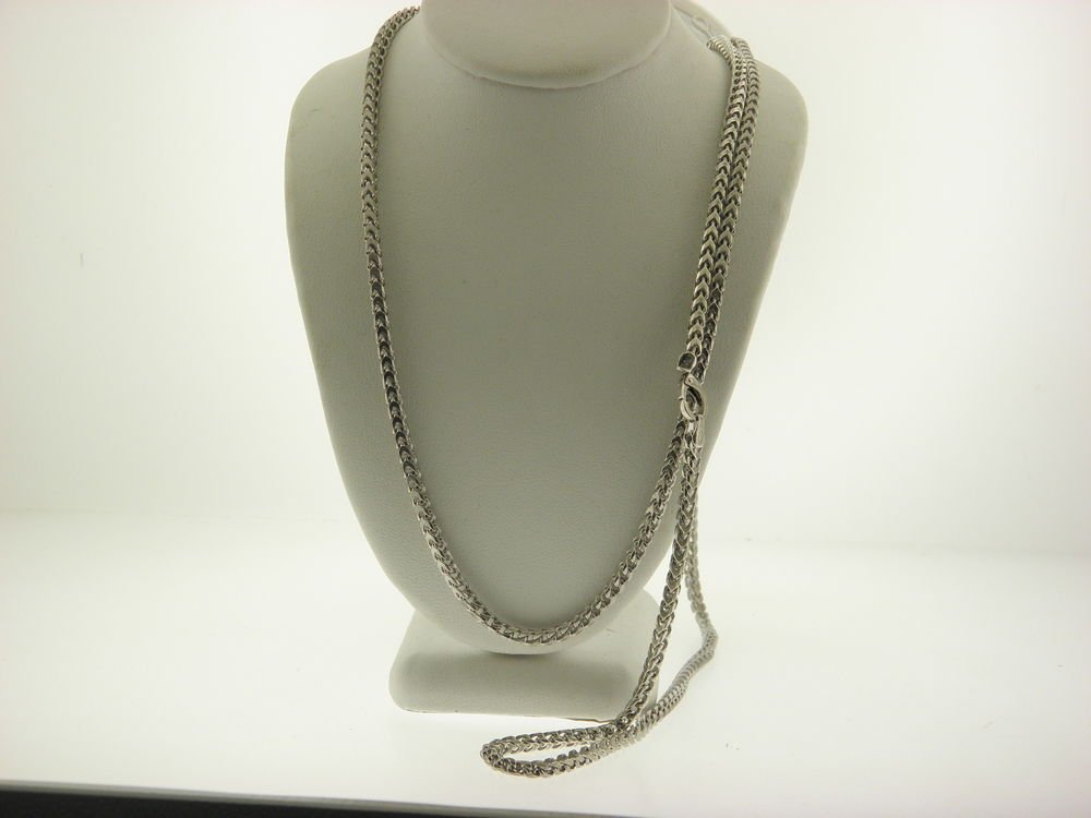 Unisex Italy Sterling Silver 925 39" Long Chain Necklace #30