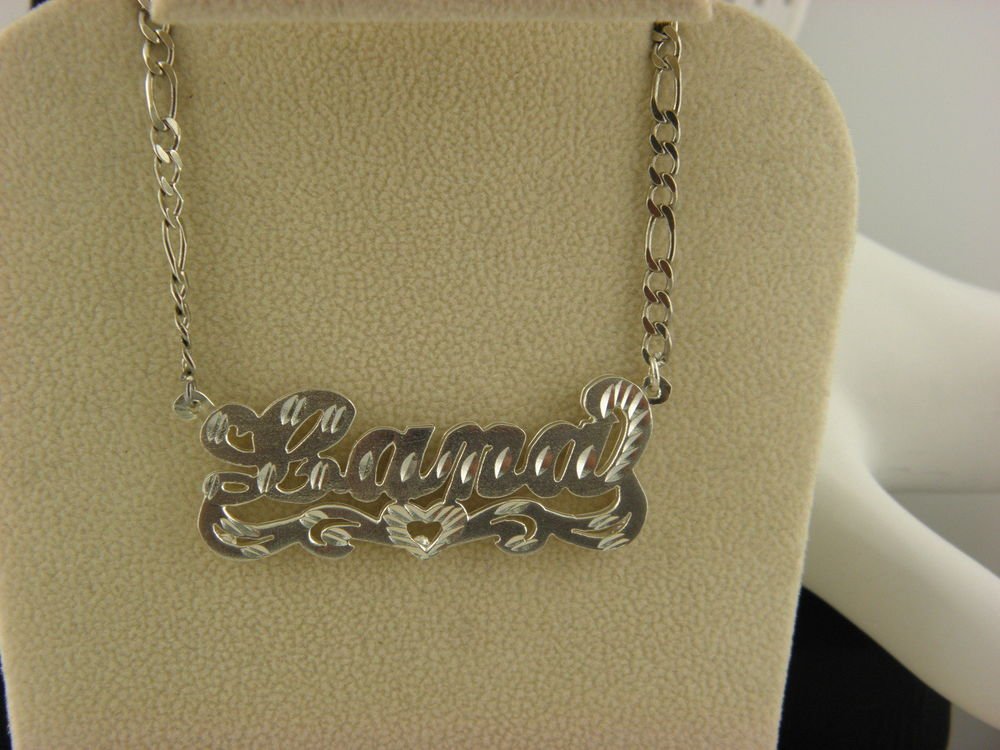 Sterling Silver "Bana" Style Name Necklace22" inch. #10
