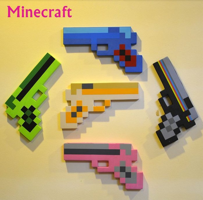 Minecraft Toys Minecraft Foam Diamond Gun sunglasses EVA Model Toys