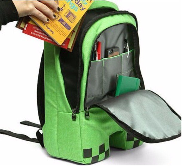 2015 HOT High Quality creeper backpacks school bags,minecraft backpack ...
