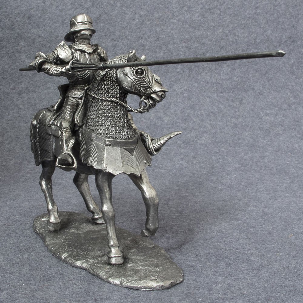 TOY Soldier Mounted Knight with Lance metal miniature Rider 1/32 6015KL