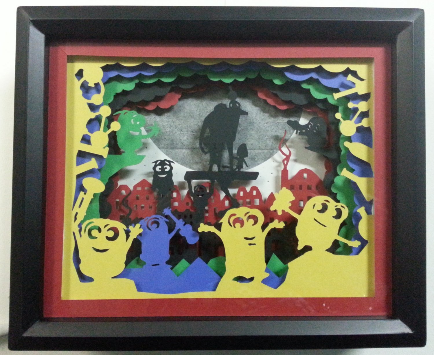 Despicable Me Minions Papercut Shadow Box Night Light - 9" x 11" x 2.5"