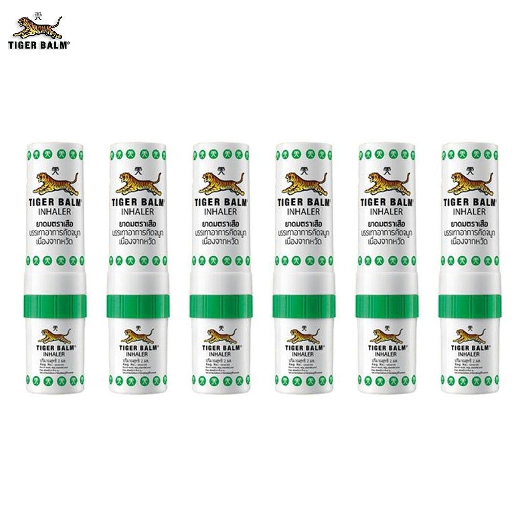 6 x Tiger Balm Inhaler Menthol Oil Relieve Nasal Congestion Cold Dizziness