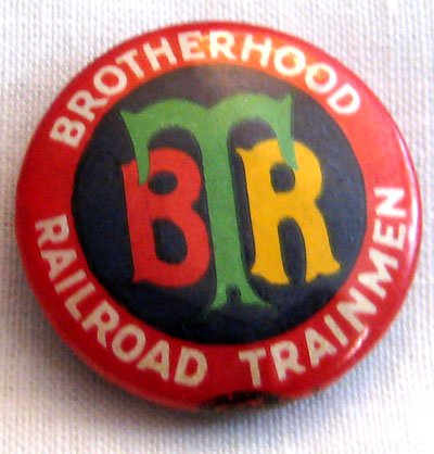 Vintage Brotherhood of Railroad Trainmen Pin Back Medallion, VM2