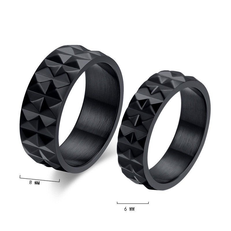 316L Black Stainless Steel wedding & engagement Ring