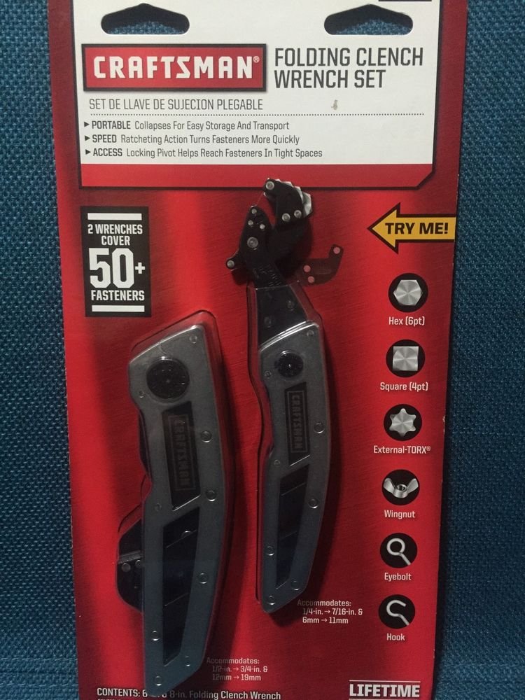 Craftsman -30879- Folding Clench Wrench Set *NEW* -Free Shipping-