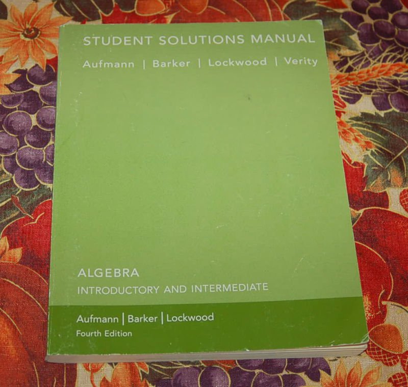 ALGEBRA INTRODUCTORY & INTERMEDIATE SOLUTIONS MANUAL 06