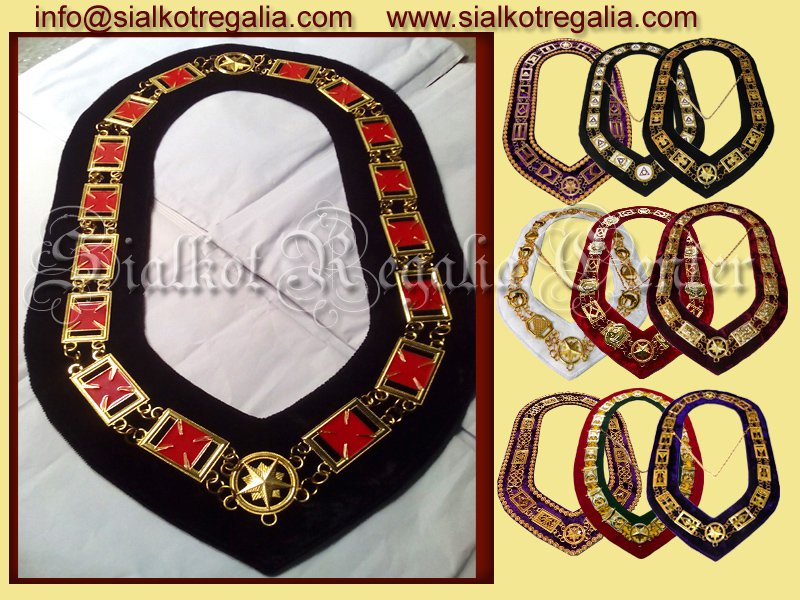 Knight Templar masonic chain collar