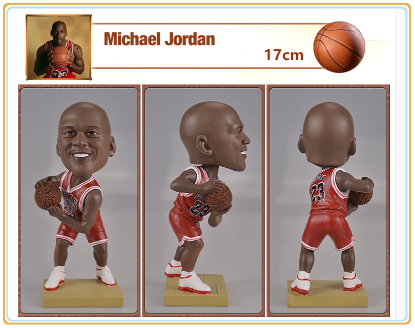 NBA Chicago Bulls MVP #23 Michael Jordan Bobblehead Figure 17cm Tall