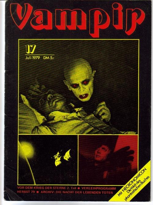 Vampir Magazine #17 Rare! HTF Black cover! Nosferatu German Horror Monster