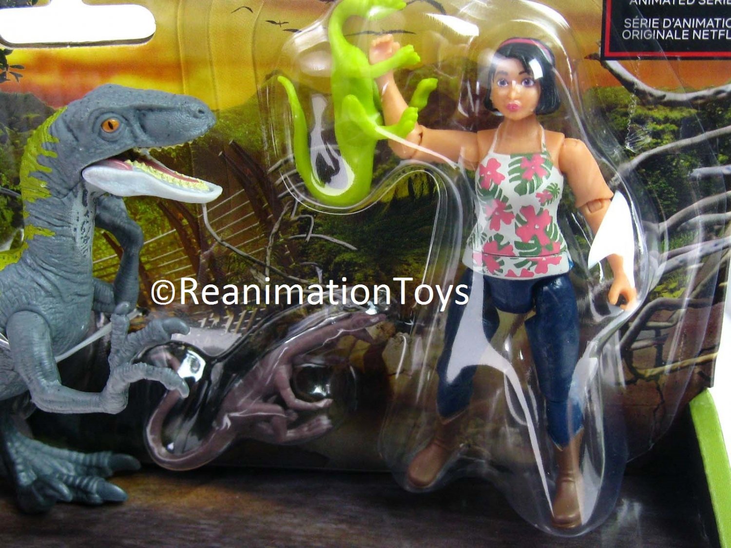 Jurassic World Park Camp Cretaceous Sammy & Velociraptor Dinosaur ...