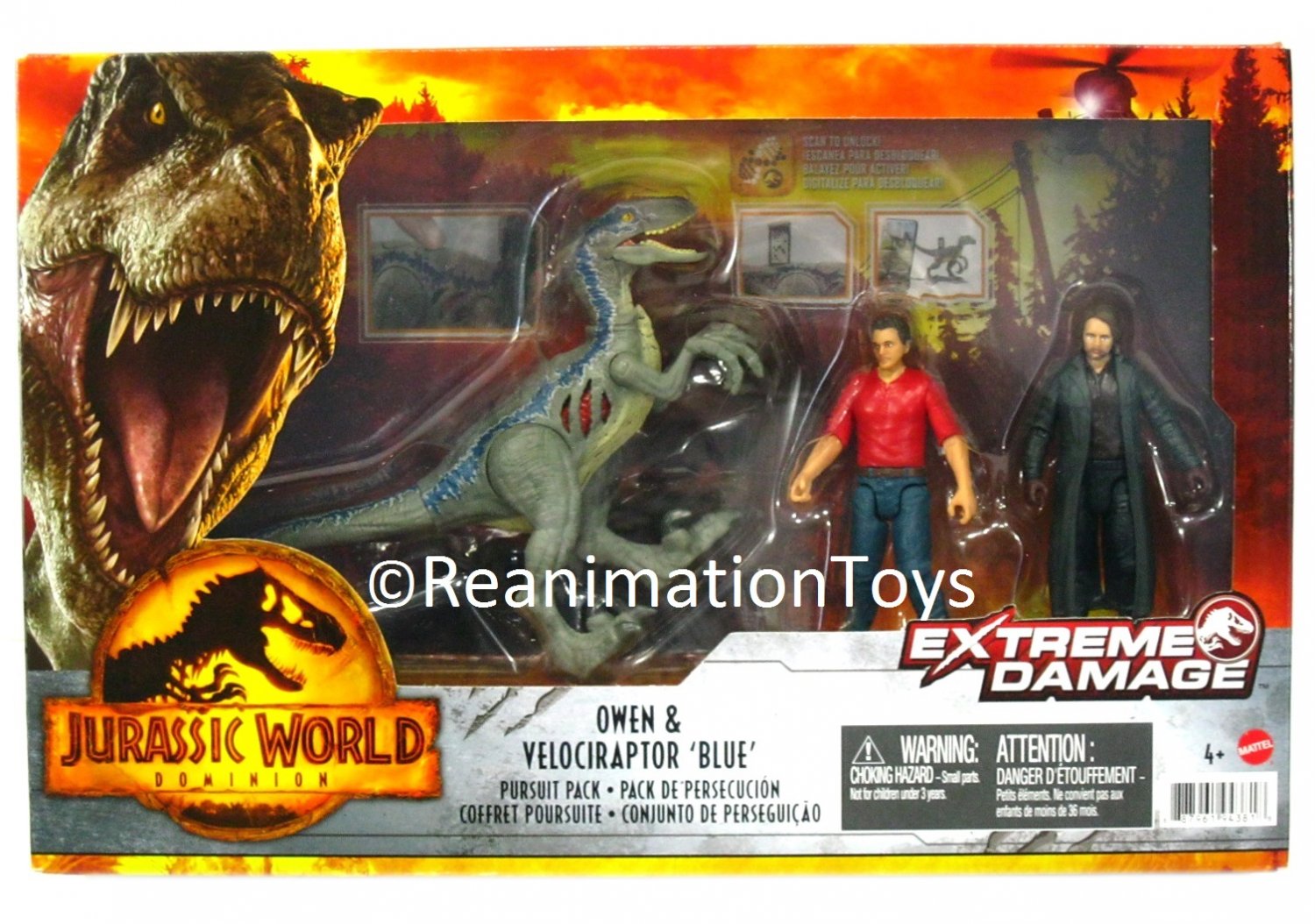 Jurassic World Dominion Owen Rain Delacourt Velociraptor Blue Dinosaur ...