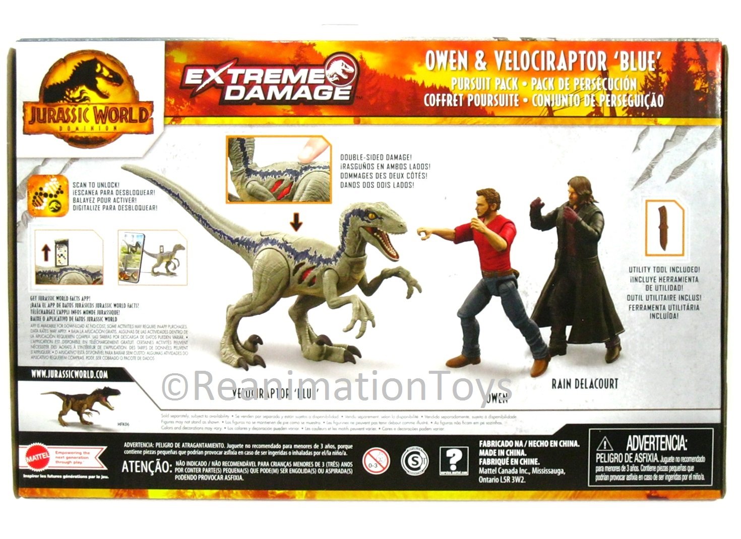 Jurassic World Dominion Owen Rain Delacourt Velociraptor Blue Dinosaur ...