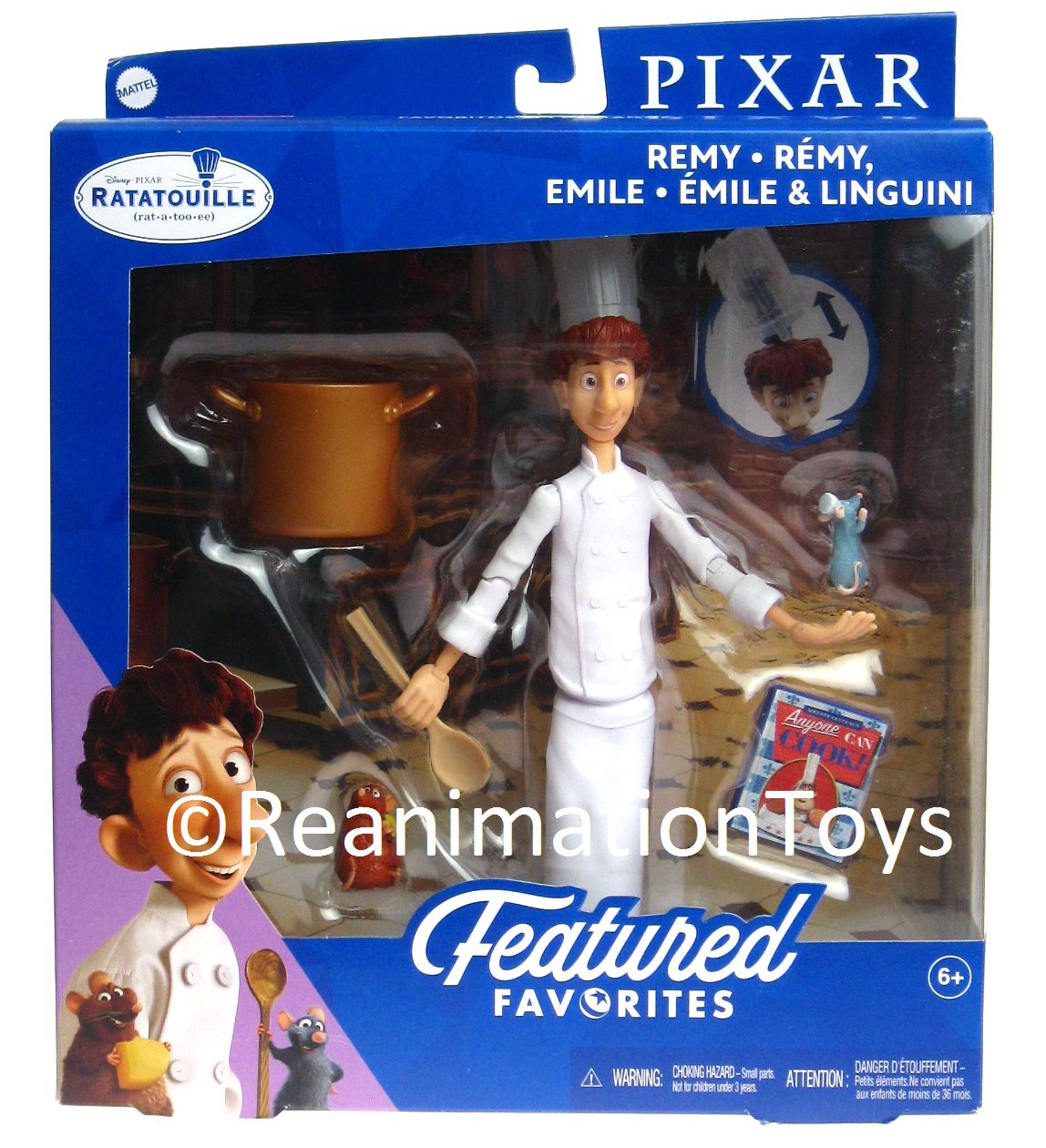 Mattel Disney Pixar Remy Ratatouille Emile 8.5" Featured Favorite ...