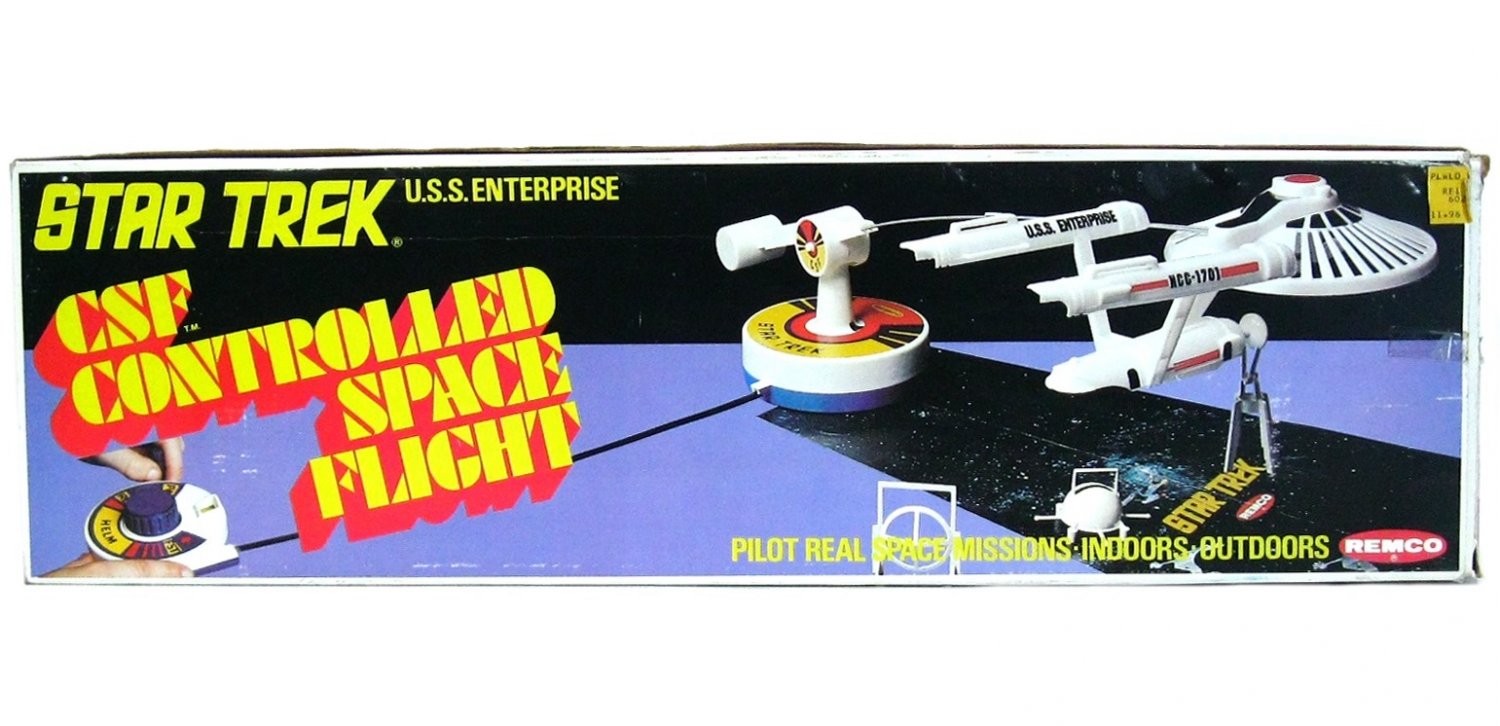 Vintage Star Trek USS Enterprise CSF Space Flight VertiBird Complete w ...
