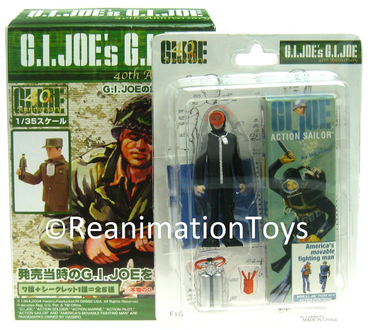 GI Joe Takara 1/35 40th Anniversary Action Sailor Frogman Miniature w ...