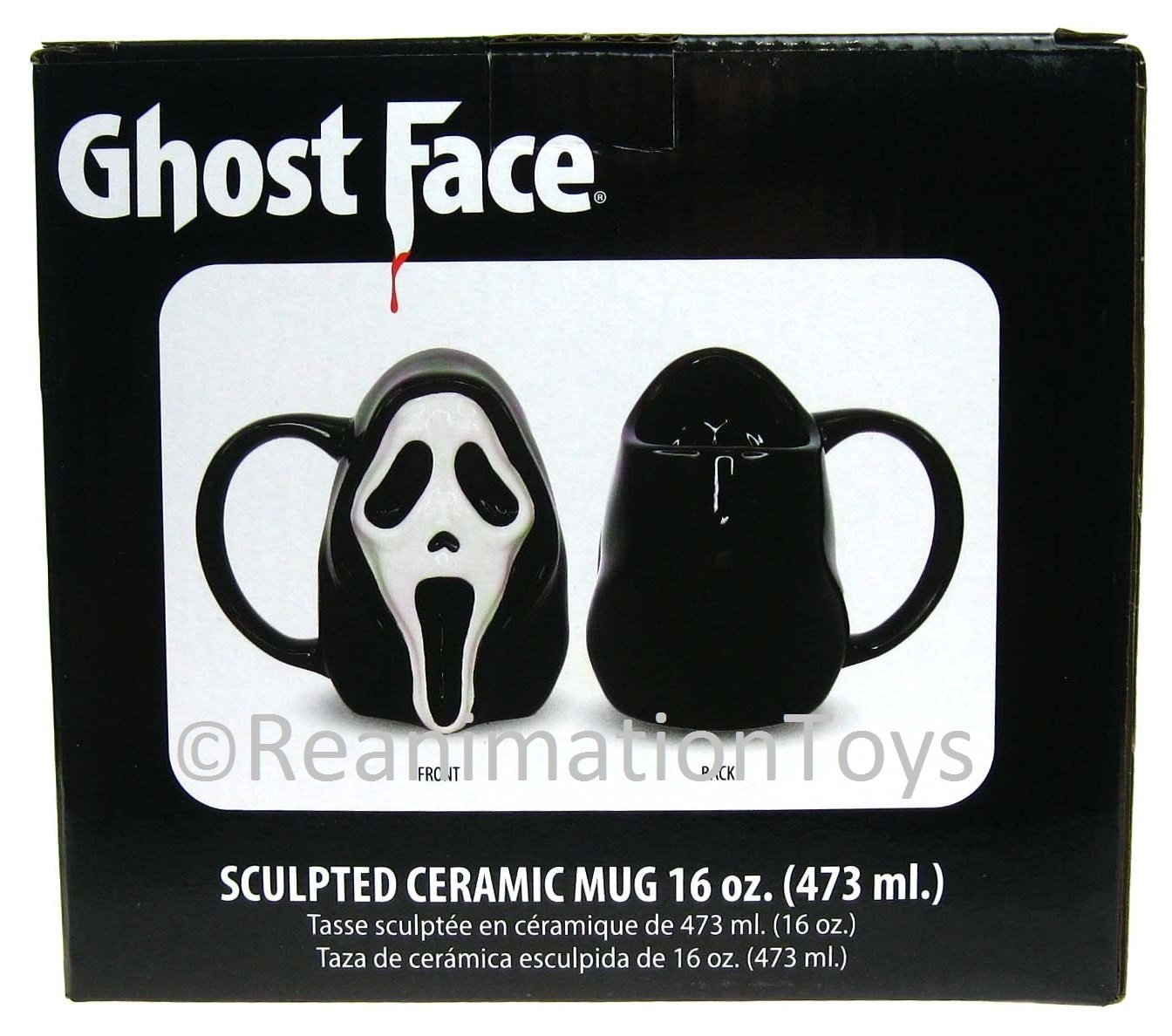 Scream Ghost Face Sculpted Ceramic Mug 16oz Bioworld Horror Brand New ...