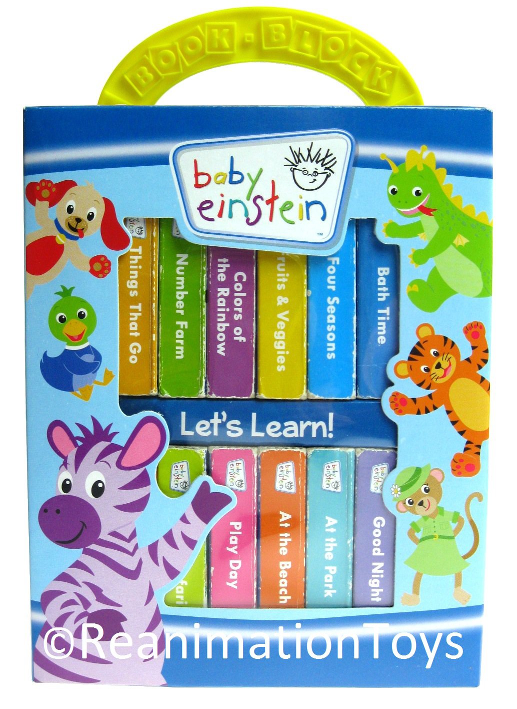 Baby Einstein My First Library Book 12 Board Books Set Let's Learn! w/Box