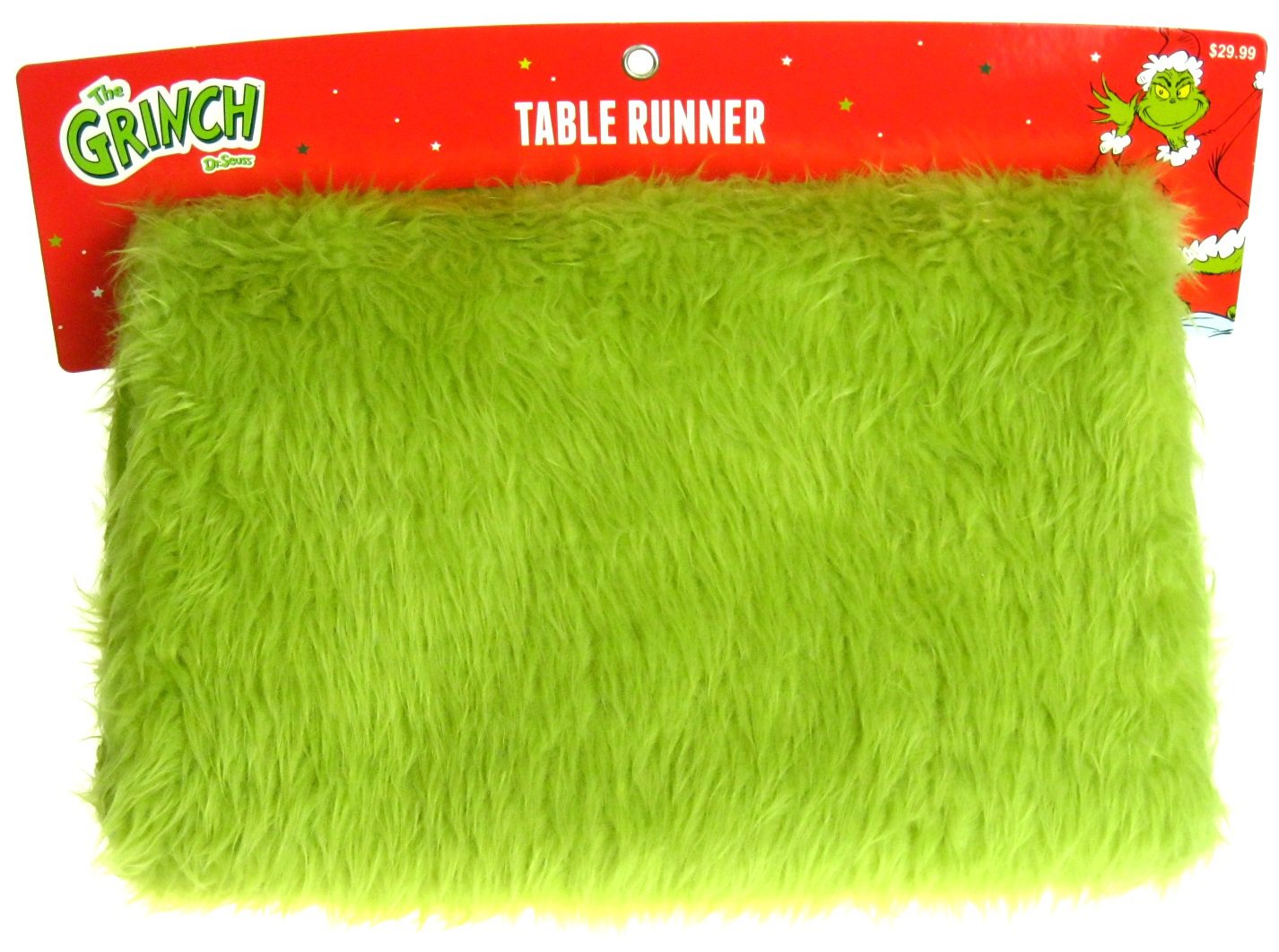 Ruz Licensed Dr. Seuss' The Grinch Christmas Faux Fur Green Table ...