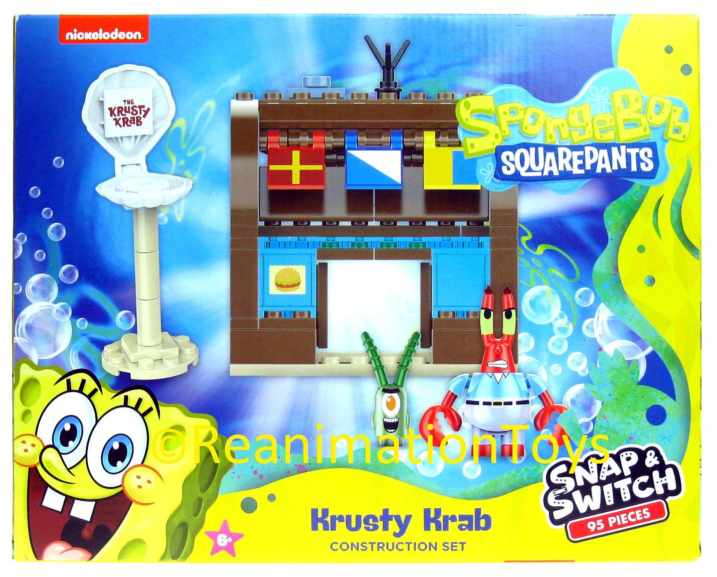 Snap & Switch SpongeBob Squarepants Krusty Krab Construction Set 95 ...