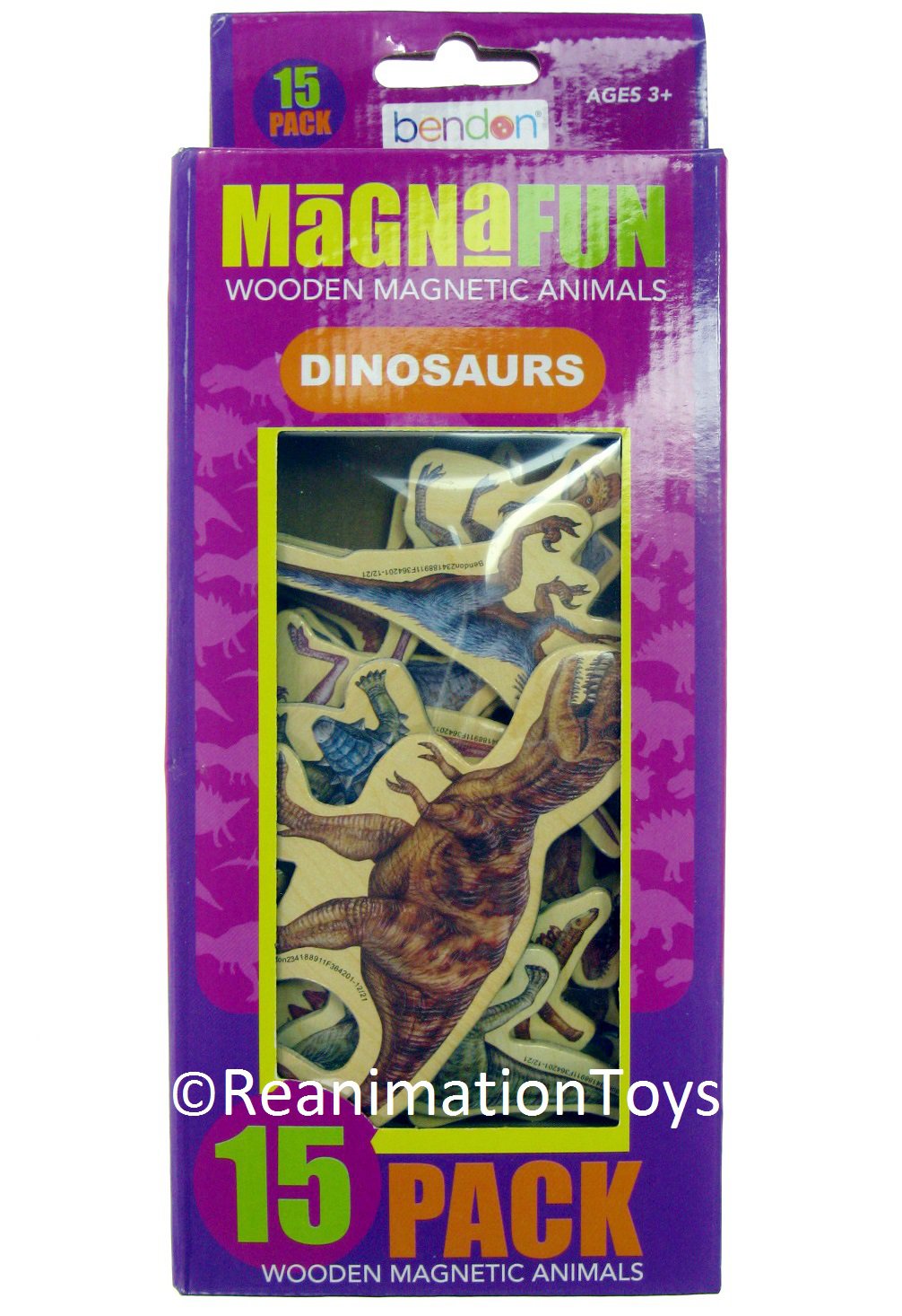 Bendon Magnafun Wooden Magnetic Dinosaurs Animal 15 Pack Homeschool ...