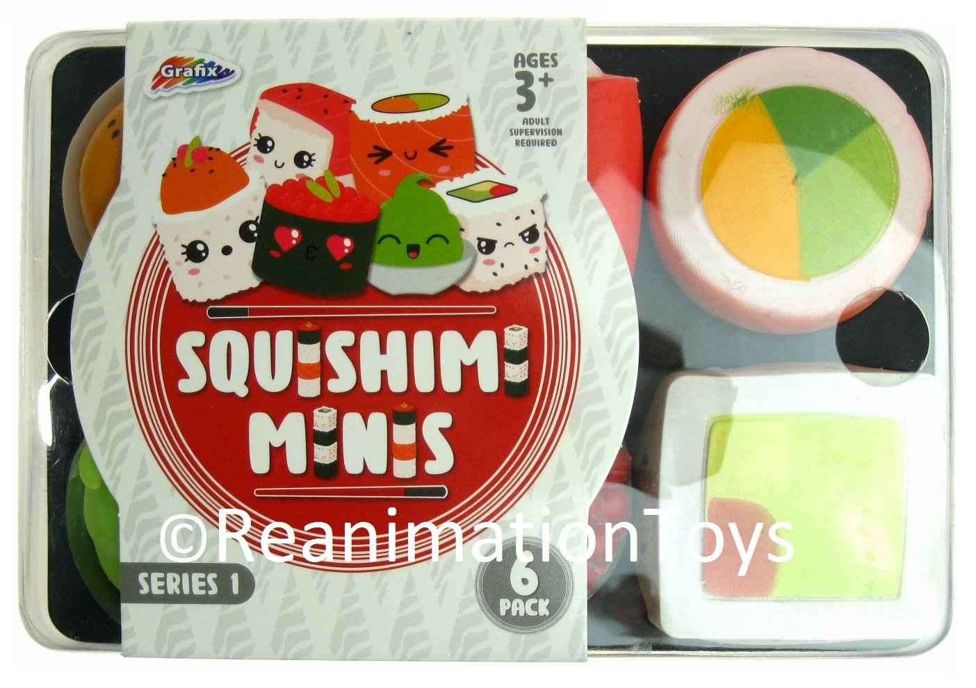 RMS Squishimi Japanese Sushi Food Fidget Sensory Toys Mini Squishy Set ...