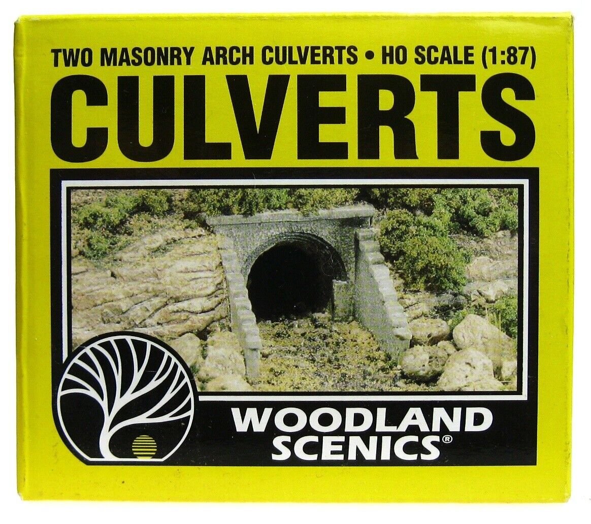 Woodland Scenics HO Scale 2 Masonry Arch Culverts New in Box