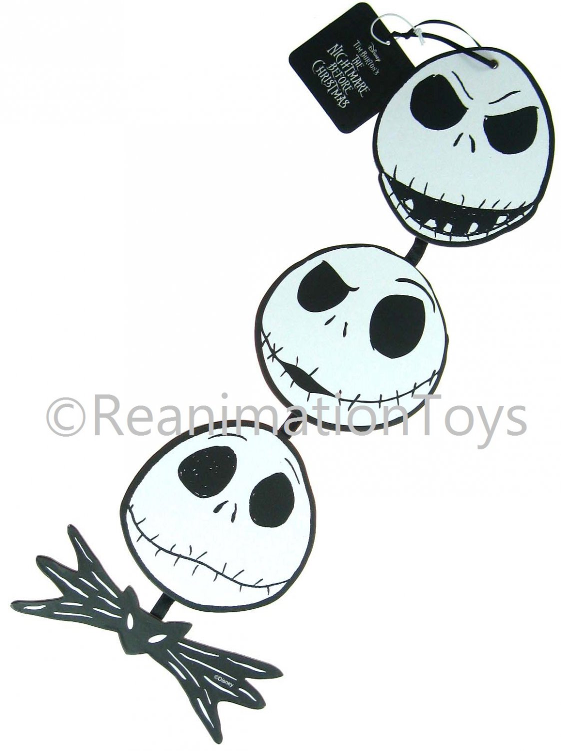 21" Nightmare Before Christmas 3 Jack Skellington Hanging Heads Spooky ...