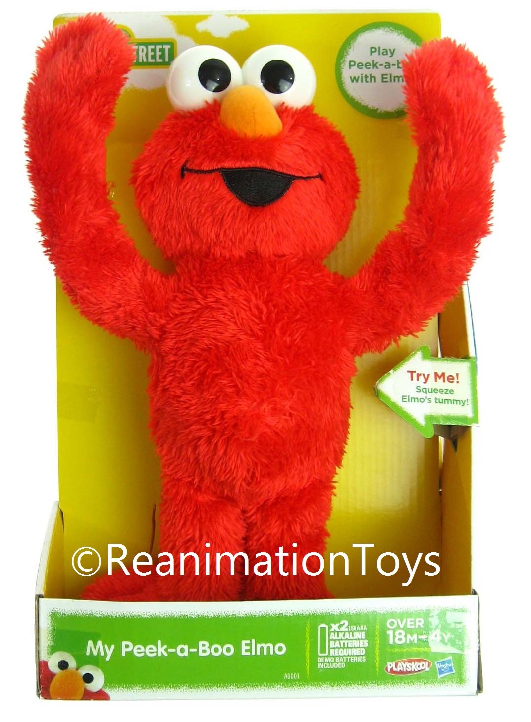 Sesame Street My Peek-o-Boo Elmo Plush Clean Complete w/Box Works