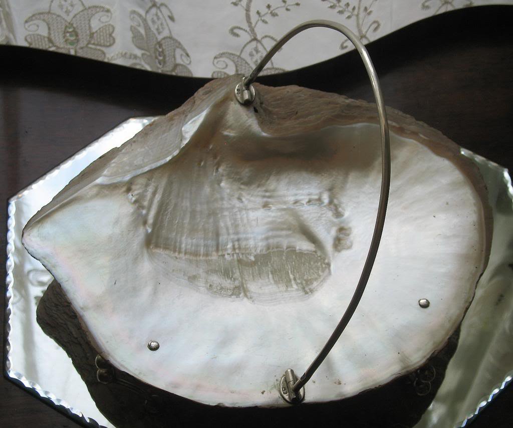 Antique Silver & Nacre: large and rare solid silver and Nacre Caviar ...