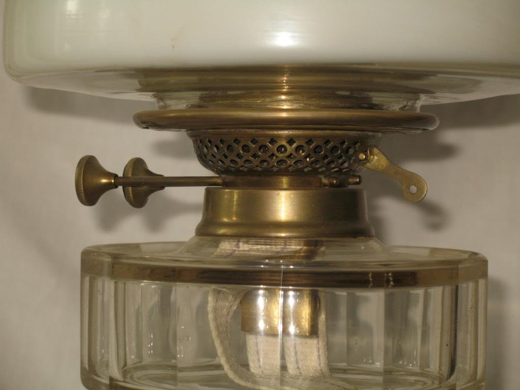 An impressive and substantial Egyptian Revival double duplex burner Oil ...