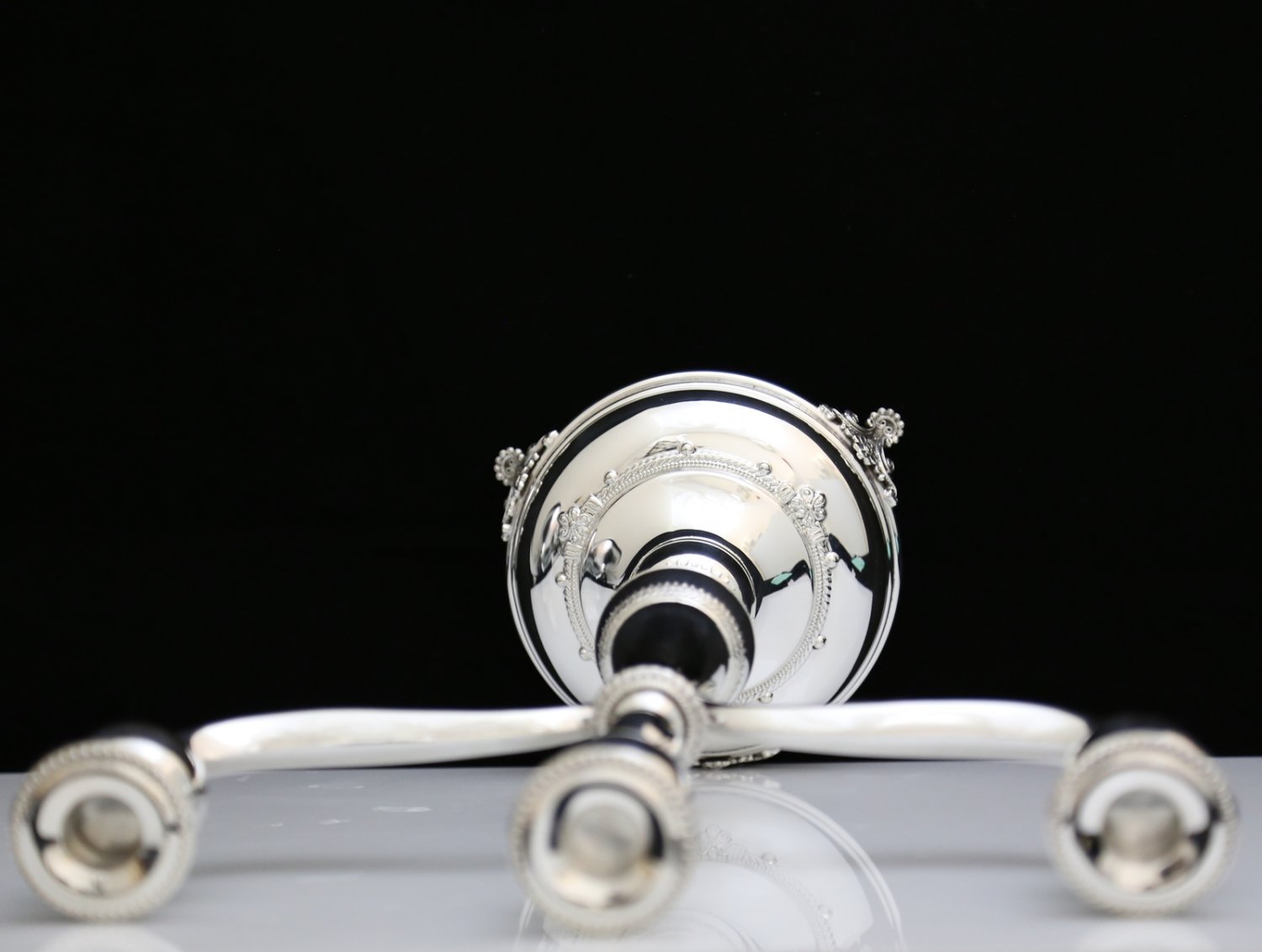 HAZORFIM SOLID 925 STERLING SILVER 3 BRANCH CANDELABRA ~ 14" TALL ...