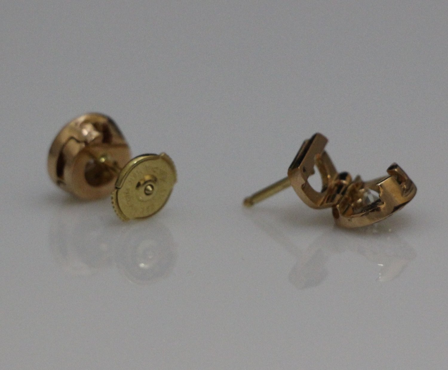 18K ROSE GOLD 1.07CT ROUND DIAMOND HALO STUD EARRINGS & MECAN ALPHA ...