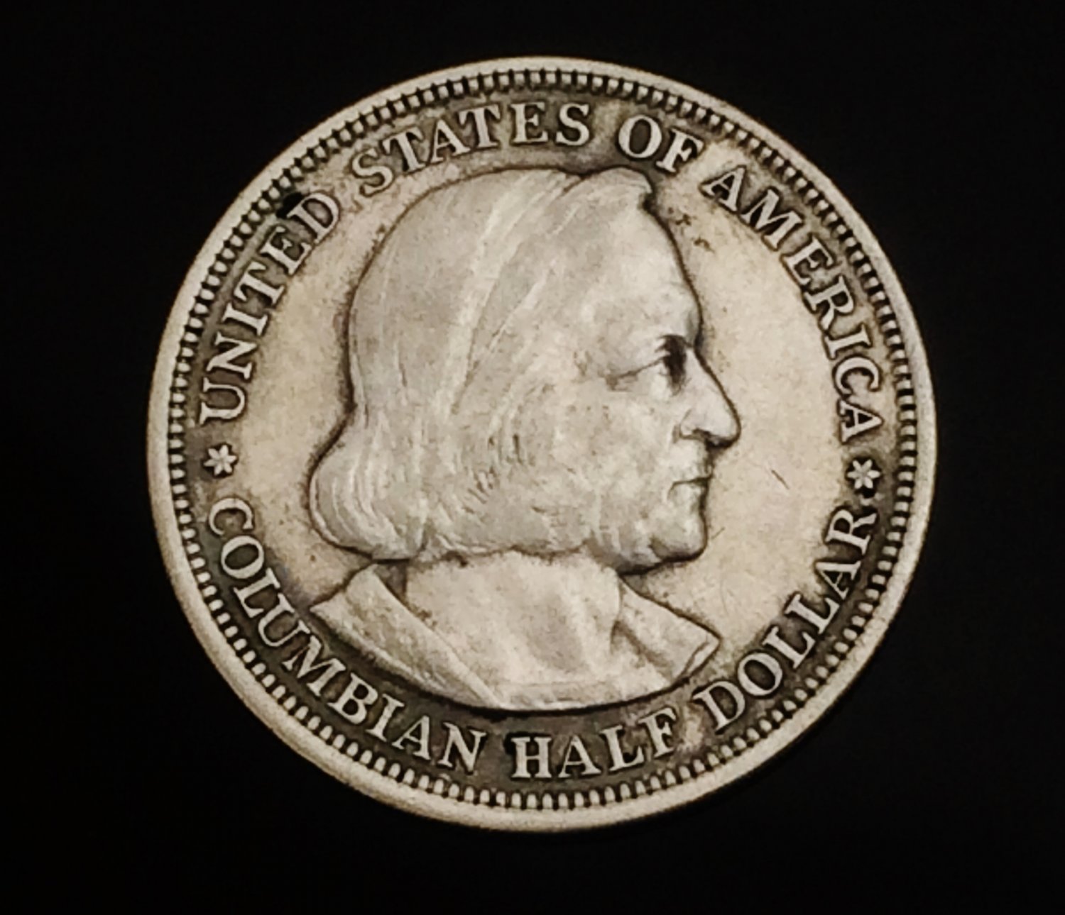 1492 1893 COLUMBIAN EXPOSITION SILVER 50C HALF DOLLAR AMAZING DETAIL ...