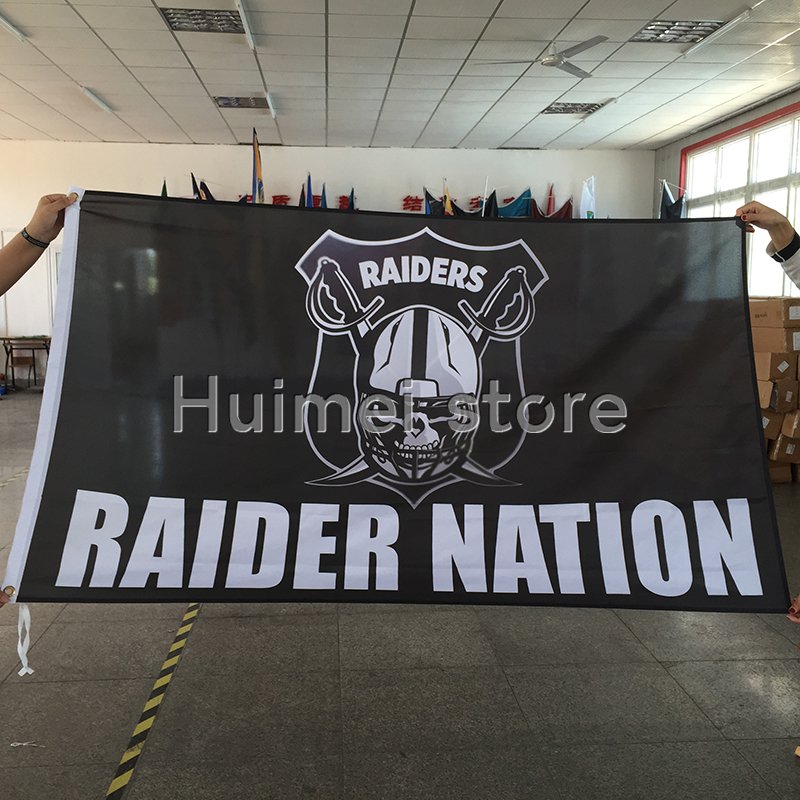 Oakland Raiders Flag 3X5FT 90x150cm custom Raider Nation Flag banner ...