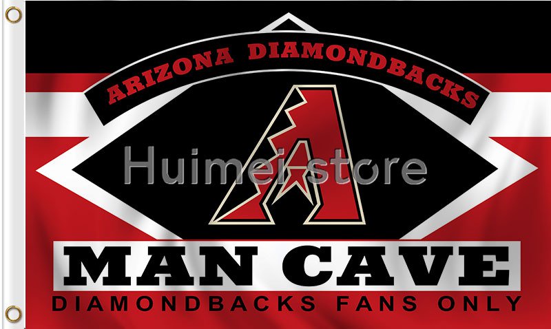 Arizona Diamondbacks flag 3ftx5ft Banner 100D Polyester Flag metal Grommets