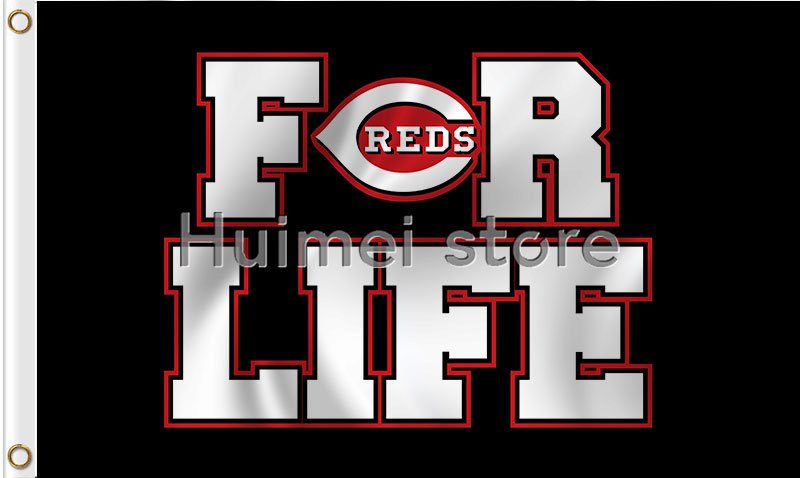 Cincinnati Reds flag 3ftx5ft Banner 100D Polyester Flag metal Grommets