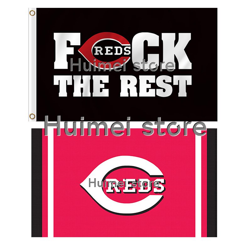 Cincinnati Reds flag 3ftx5ft Banner 100D Polyester Flag metal Grommets