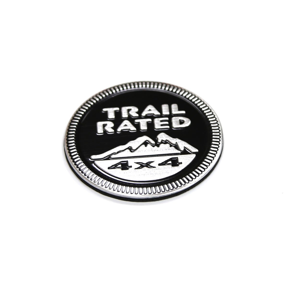 2x Black Jeep Trail Rated 4X4 Emblem Wrangler Decal Badge Custom Logo New