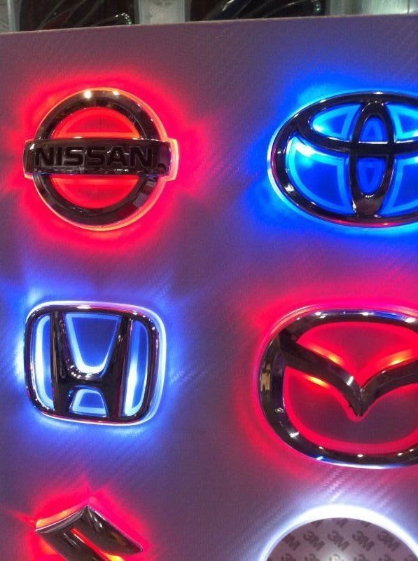 3 Colors Car Led Emblem Led Mark Light Car Led Logo For Toyota 15.0cm X ...