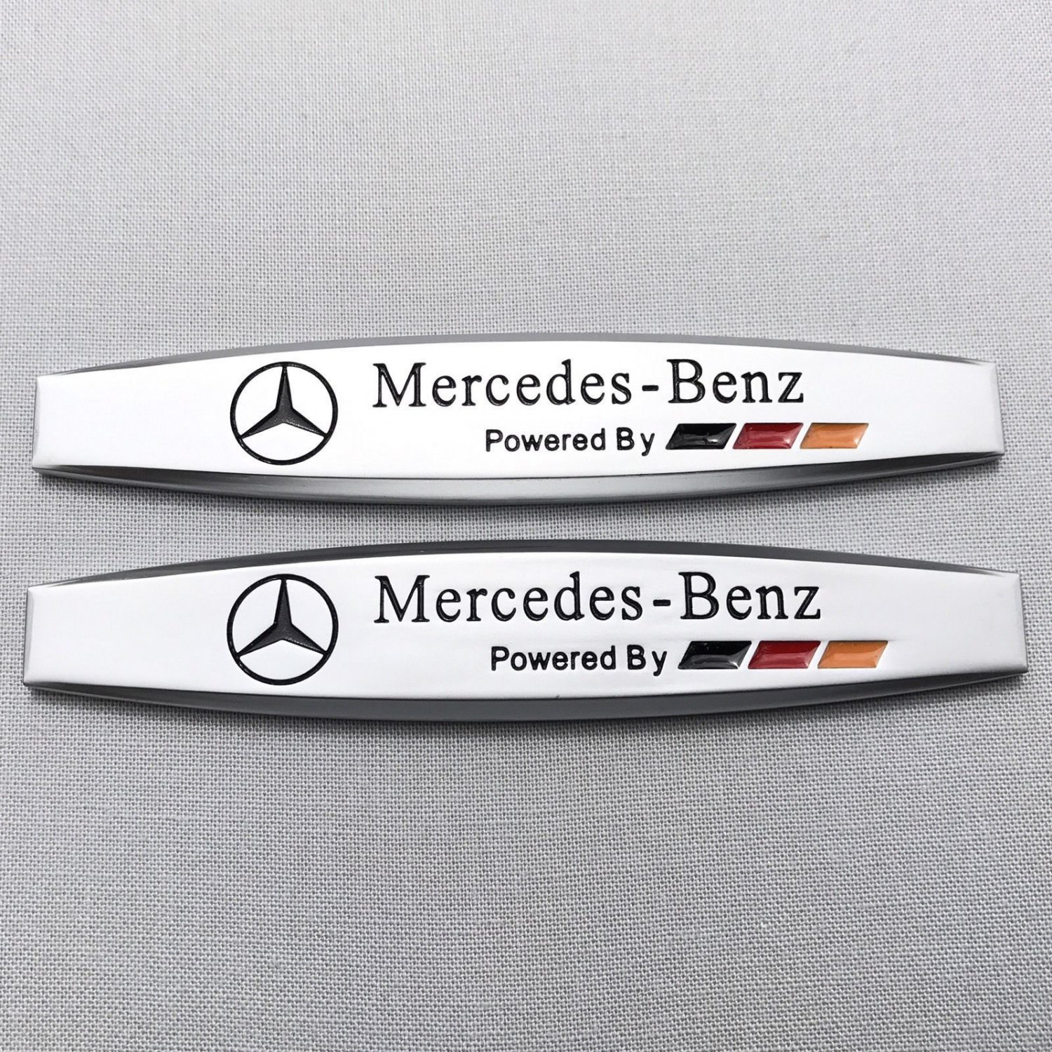NEW (2pc) MERCEDES-BENZ STAR LOGO FENDER METAL EMBLEM NAMEPLATE A1