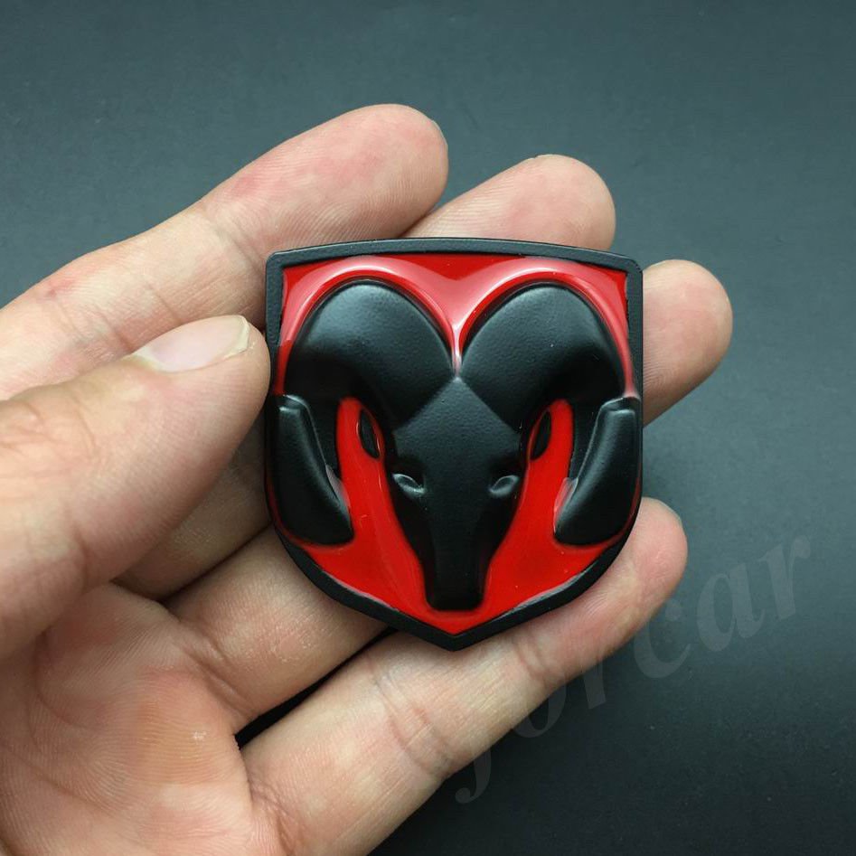 Metal Dodge Logo Car Emblem Hood Badge Decal Sticker Ram Charger HEMI R ...