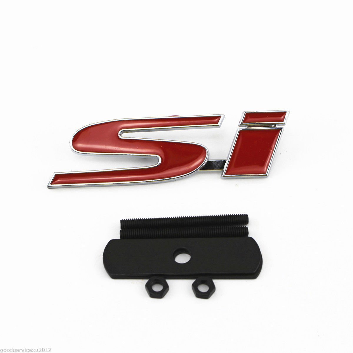 Pure Metal 3D Red SI Badge Logo Car Front Grille Ornament Emblem For ...