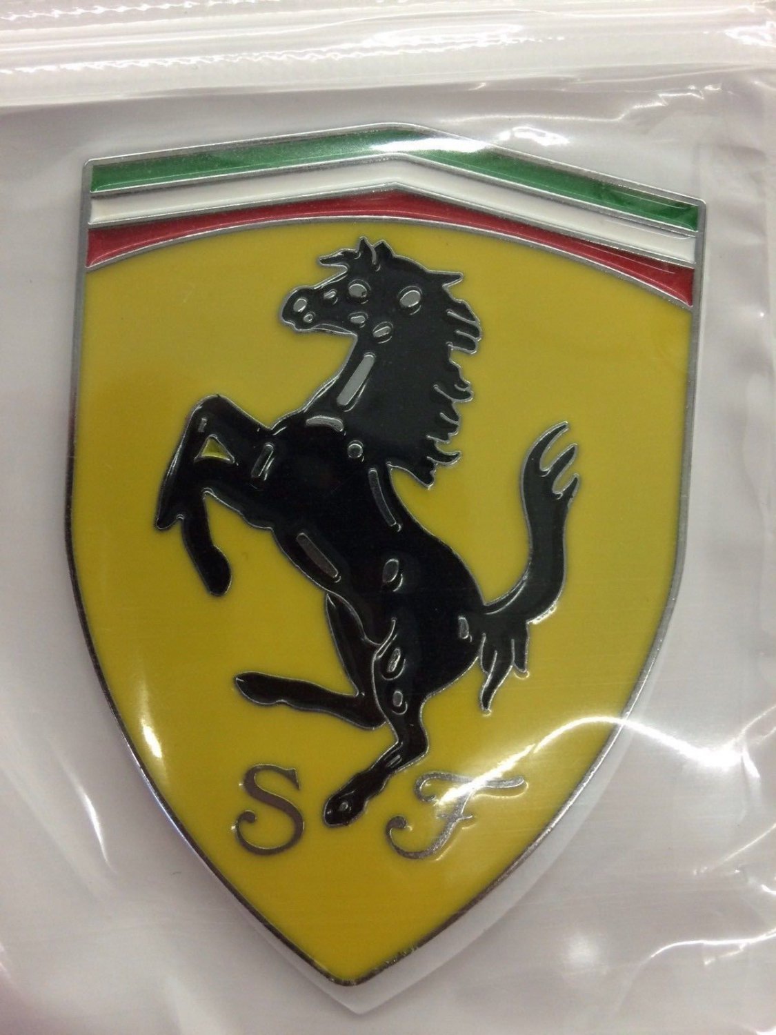 2pcs Ferrari metal car badge logo aluminum logo sticker ferrari decal ...