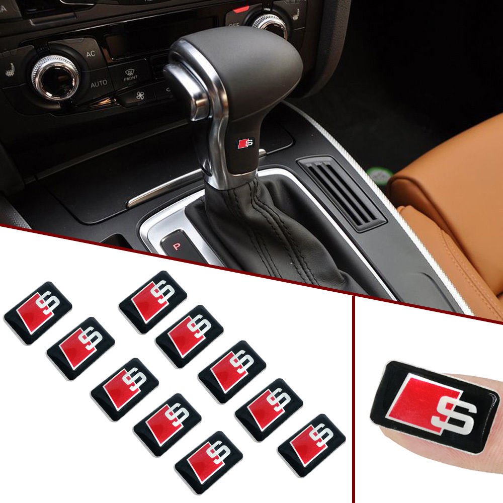 10x S Sline S-Line 3D Sticker for AUDI Emblem Adhesive 3M Car Styling ...